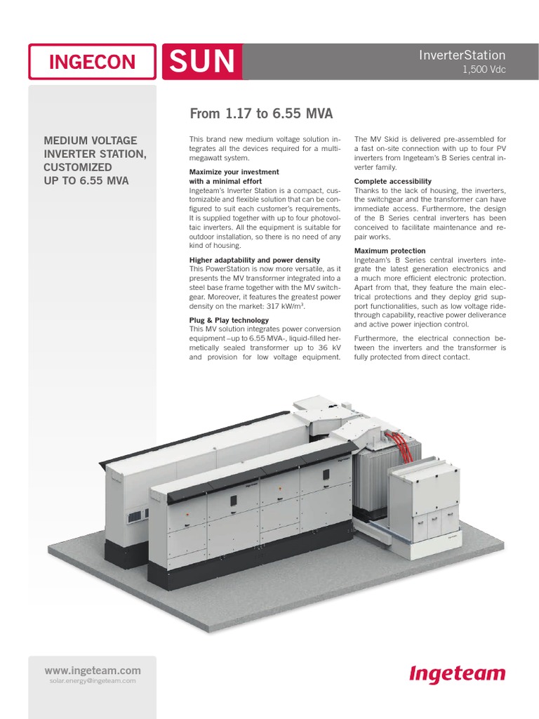 Skid Inverter Station 1500vdc | PDF | Power Inverter | Transformer