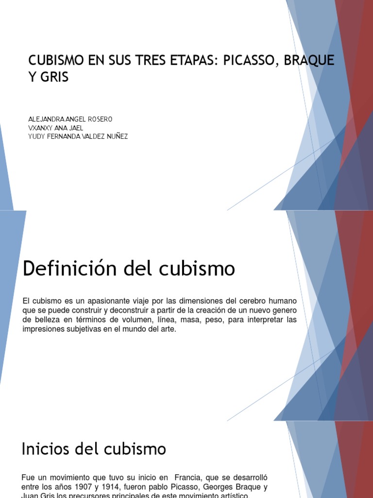 Presentación Cubismo | PDF | Cubismo | Pablo Picasso