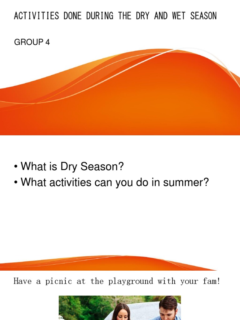 Activities for Wet and Dry Seasons | PDF