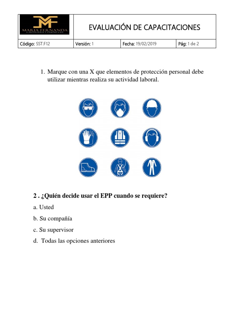 Evaluacion Epp | PDF