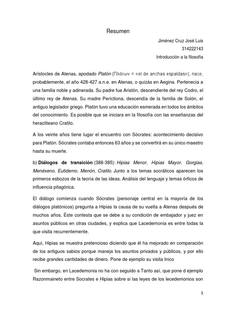 Hipias Mayor | PDF | Filosofía Griega Clásica | Platón