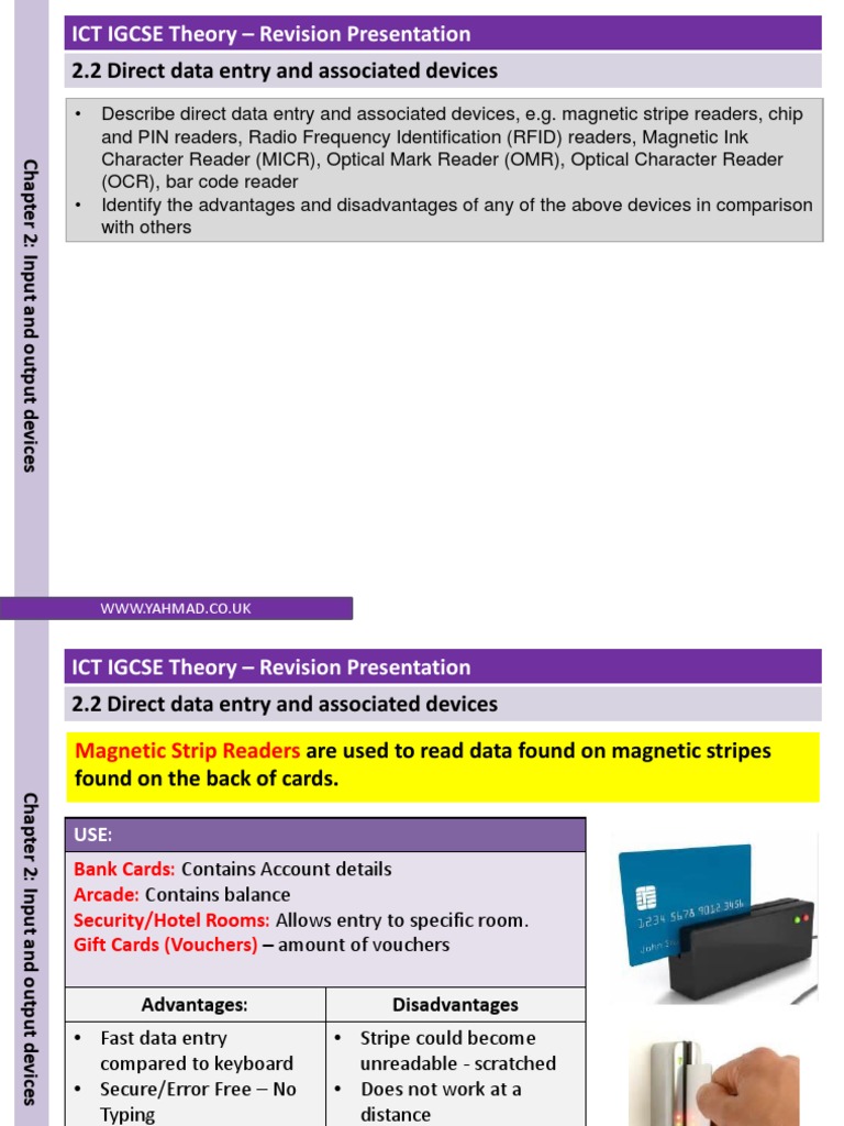 Direct Data Entry Devices Overview | PDF | Radio Frequency ...