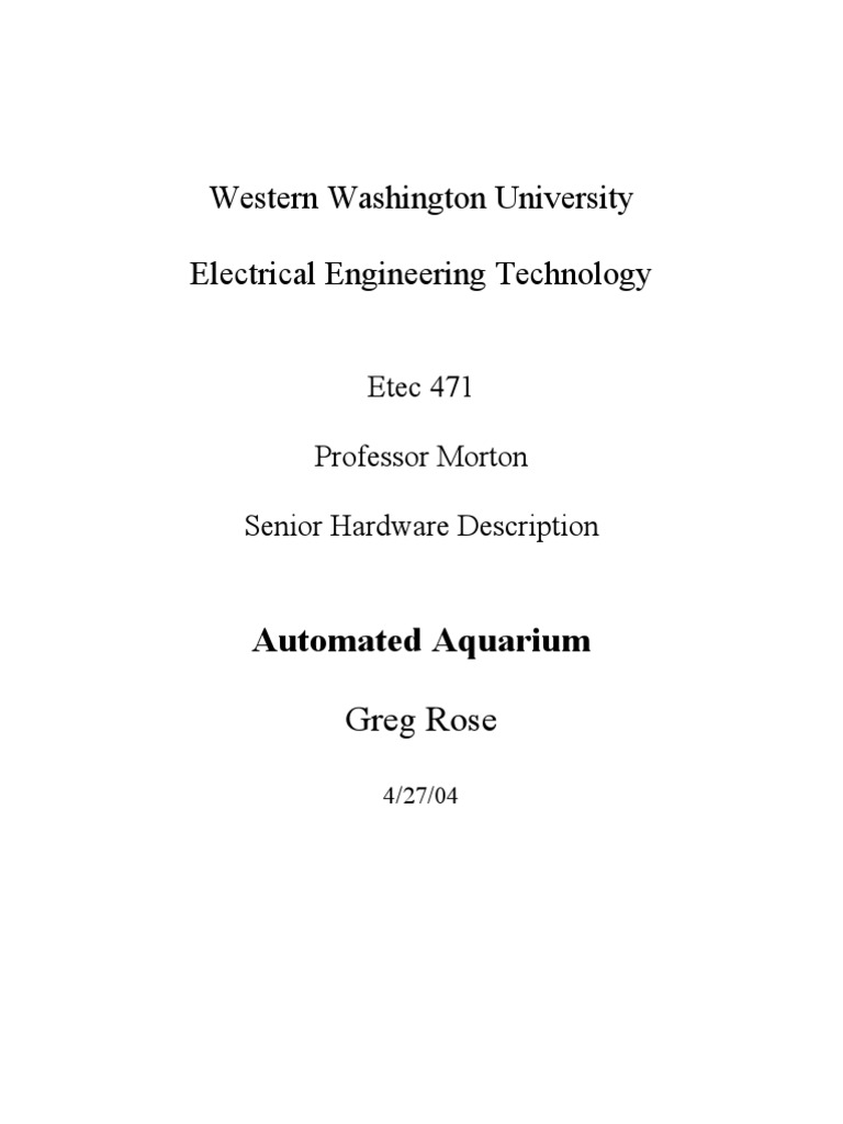 Western Washington University Electrical Engineering Technology | PDF ...