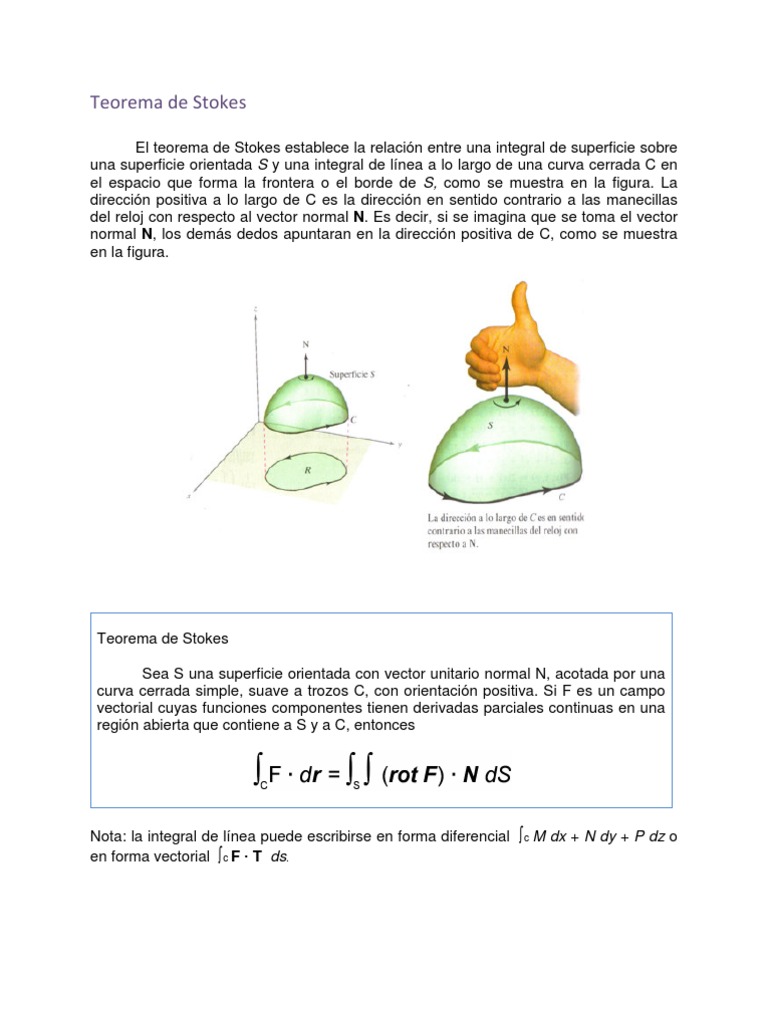 Teorema de Stokes | PDF
