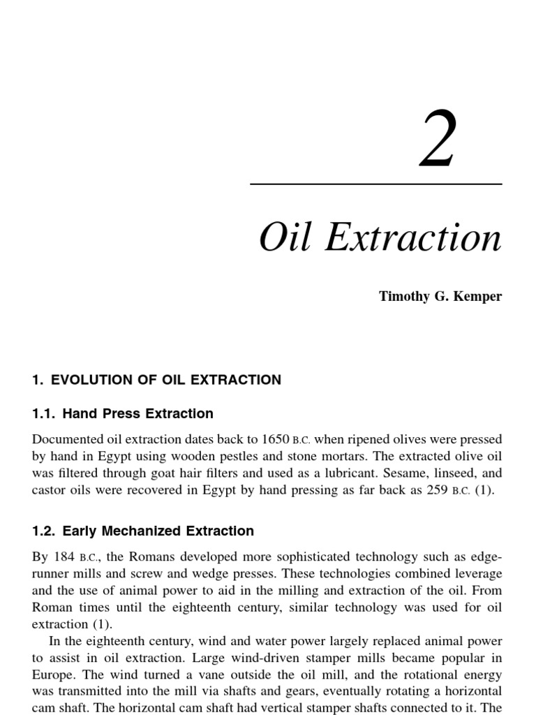Chapter 2 - Oil Extraction | PDF | Extrusion | Cottonseed Oil