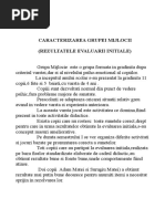 Raport - Evaluare Initiala - Grupa Mijlocie | PDF