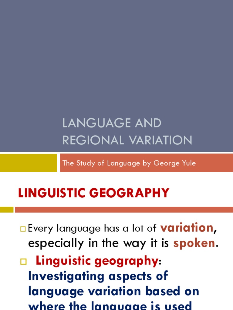 222 - Chapter 18 - Language and Regional Variation | PDF | Dialect | Arabic