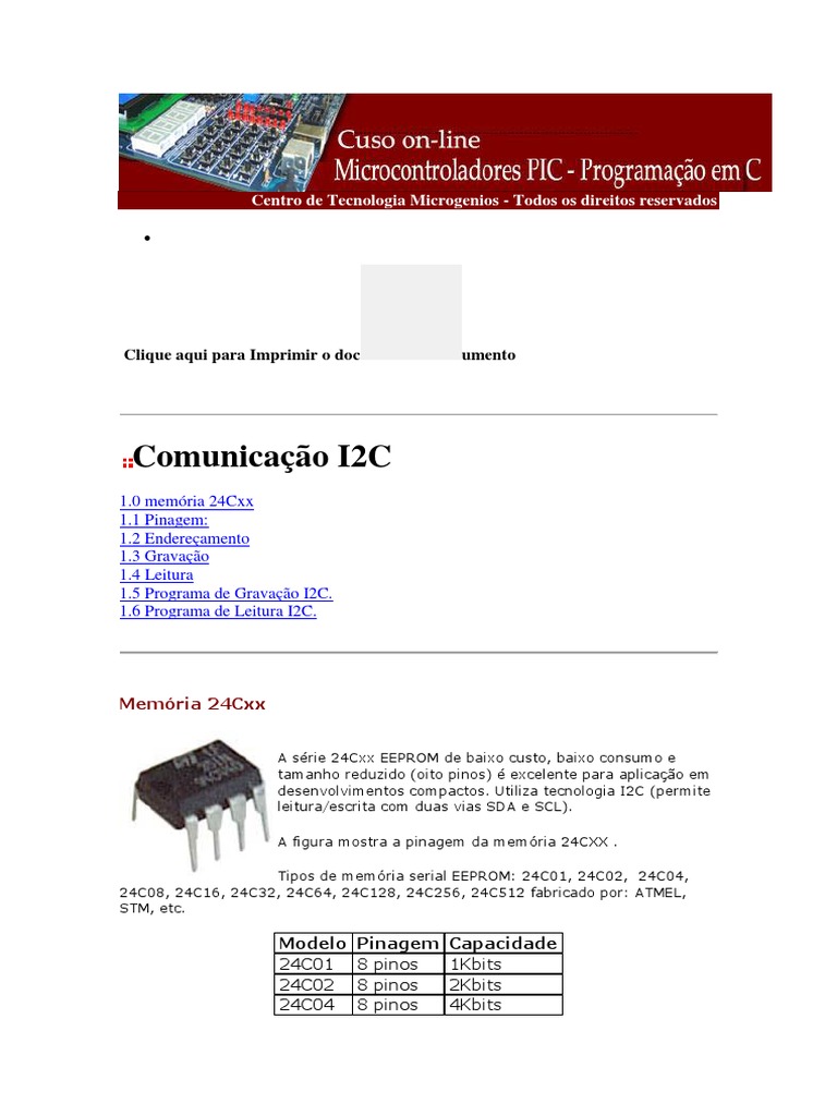 Comunicação I2C - 2 parte | PDF | Tecnologia digital | Hardware de ...