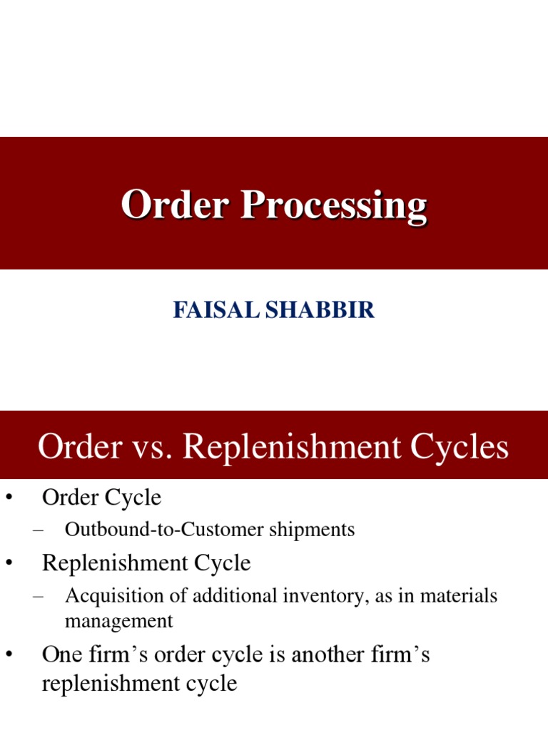 Order Processing | Download Free PDF | Barcode | Electronic Data Interchange