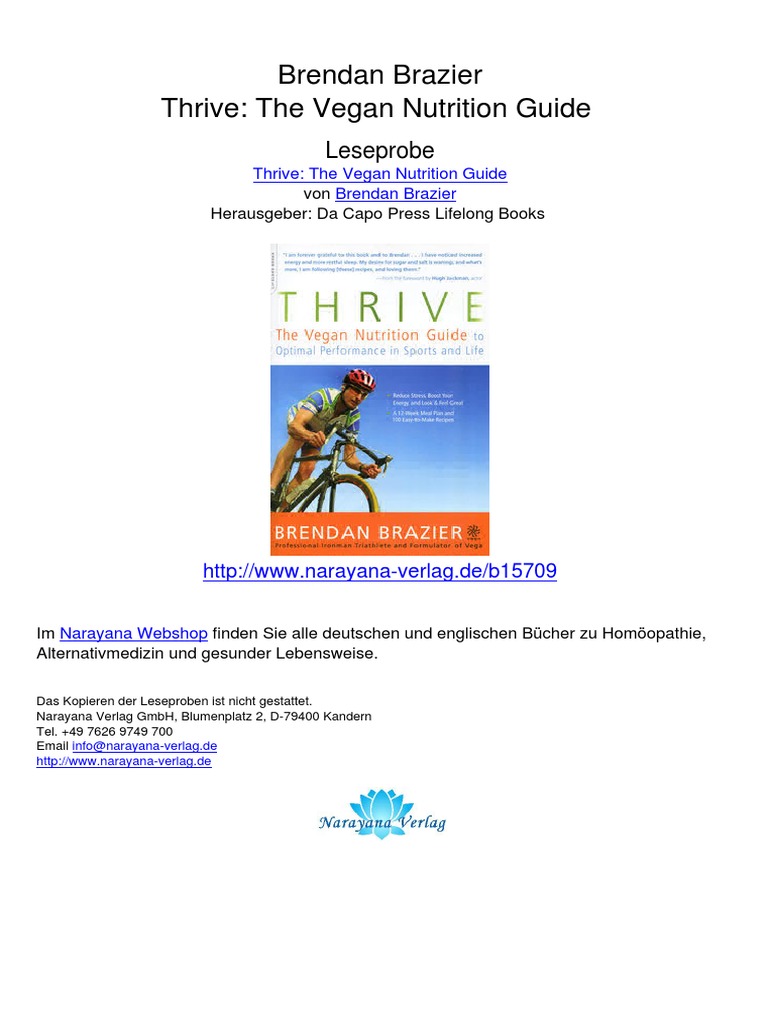 Thrive The Vegan Nutrition Guide Brendan Brazier.15709 - 1contents ...