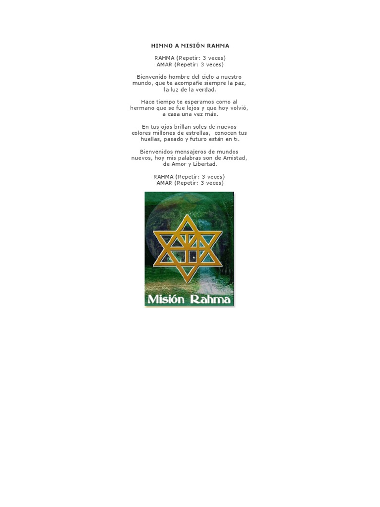 Himno A Misión Rahma | PDF