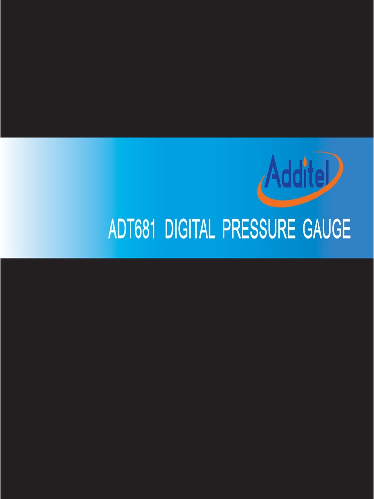 ADDITEL - Adt681 User Manual | PDF | Calibration | Pressure Measurement