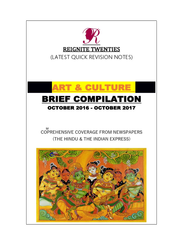 Art&Culture Quick Revision Notes | PDF | Religion And Belief