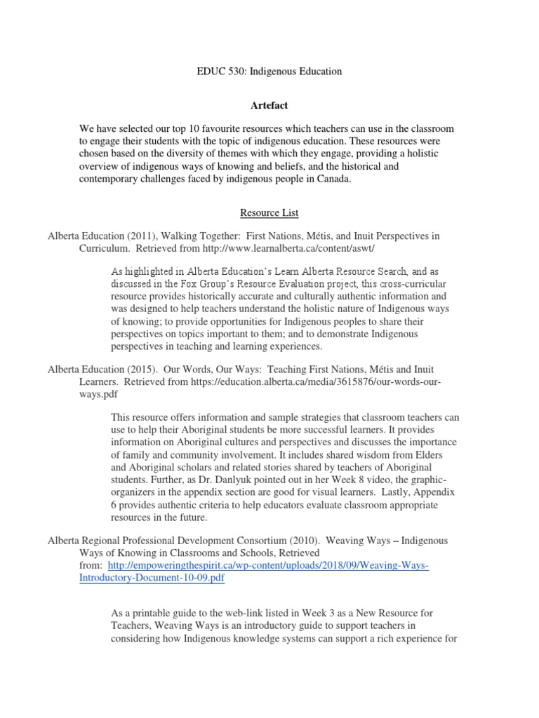 Indigenous Education Artefact | PDF | Behavior Modification | Cognition