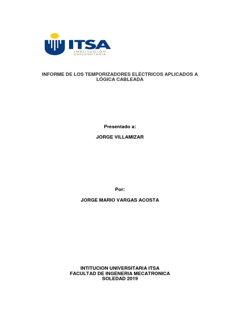 Informe ELECTRONEUMATICA PDF | PDF | Relé | Ingenieria Eléctrica