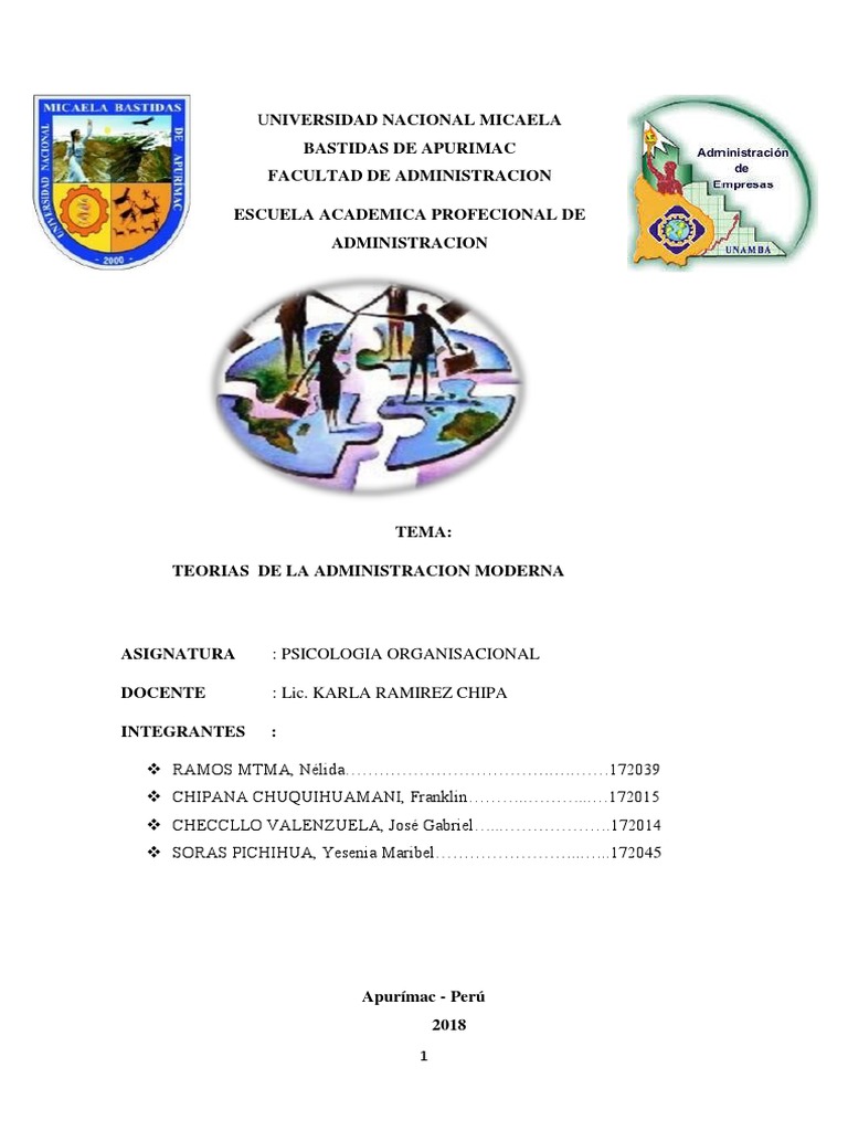 Teorías de La Administración Moderna | Descargar gratis PDF ...