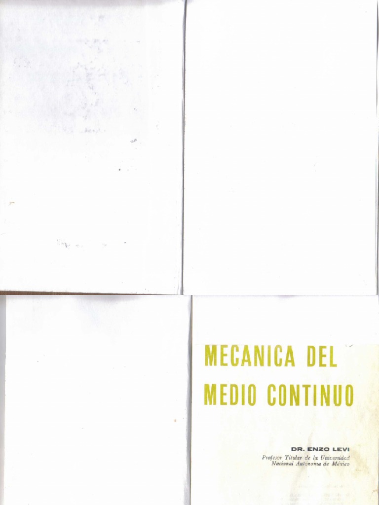 Mecanica Del Medio Continuo Enzo Levi PDF | PDF