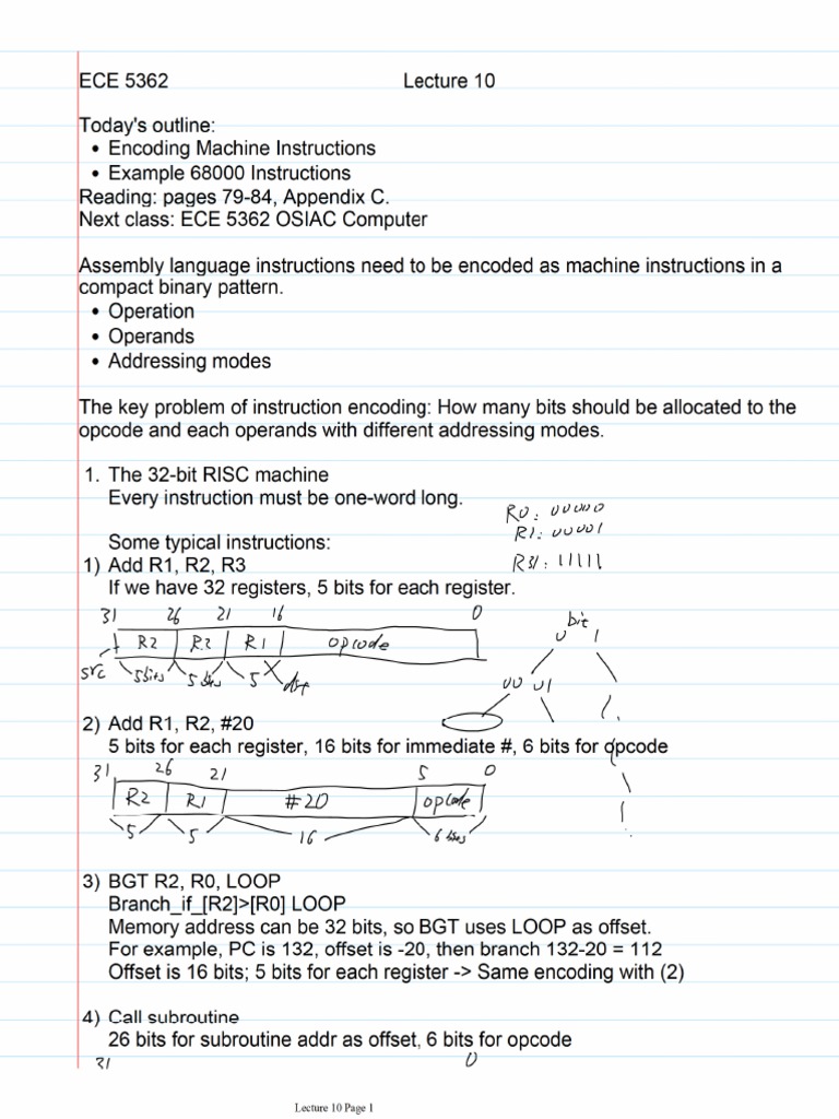 Encoding Machine Instructions | PDF
