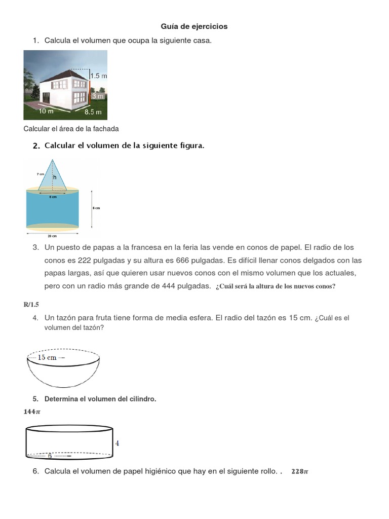 Guia de Ejercicios de Solidos | PDF