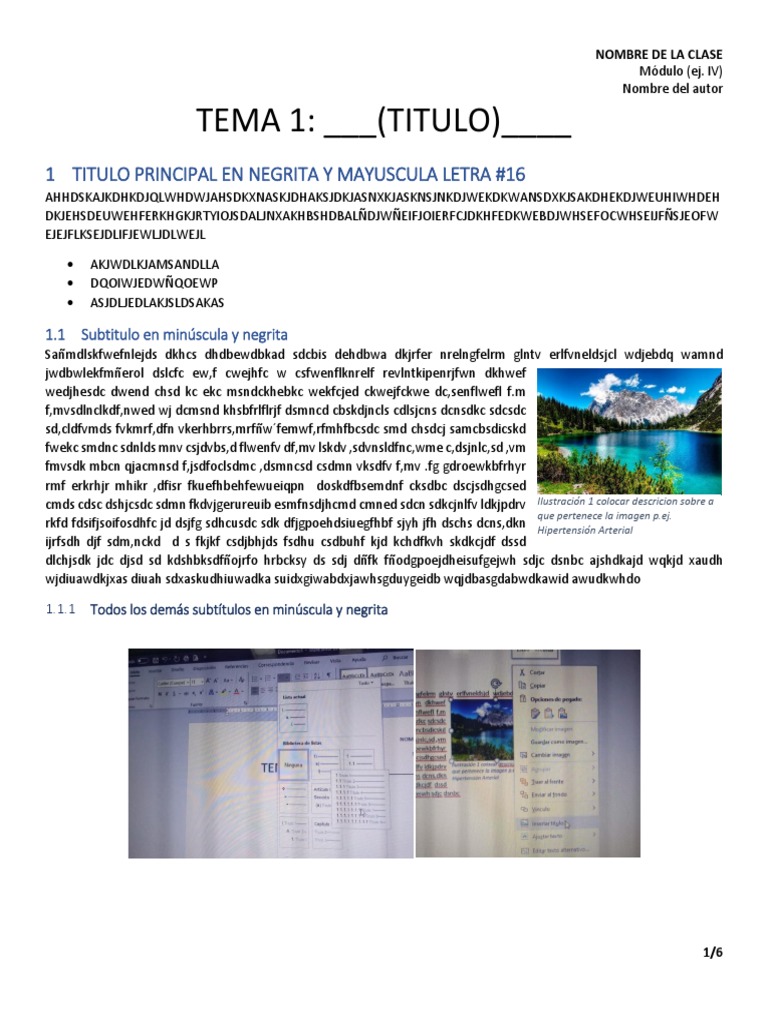 Plantilla de Apuntes de Word | PDF | Tipografía | Texto