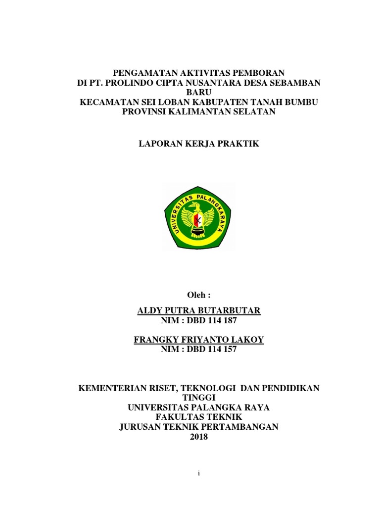 Pengamatan Pemboran di PT Prolindo | PDF