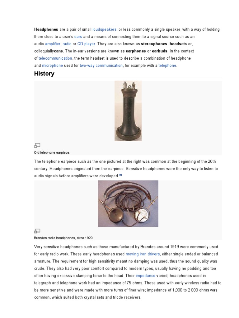 Headphones | PDF | Headphones | Sound