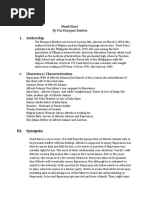 Dead Stars Summary | PDF | Narration | Love