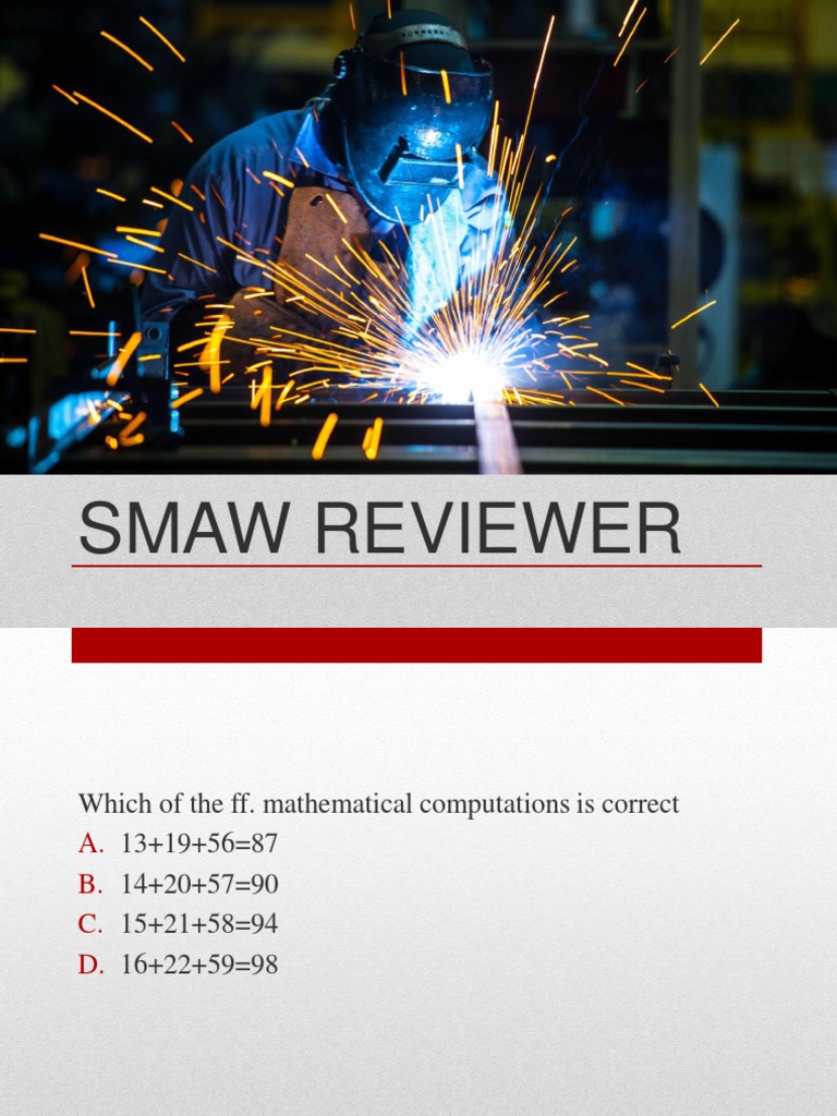 Smaw NC I Reviewer | PDF | Welding | Construction