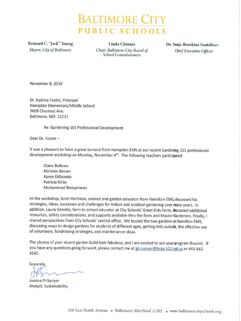 Gardening 101 Letter Hampden 1 | PDF