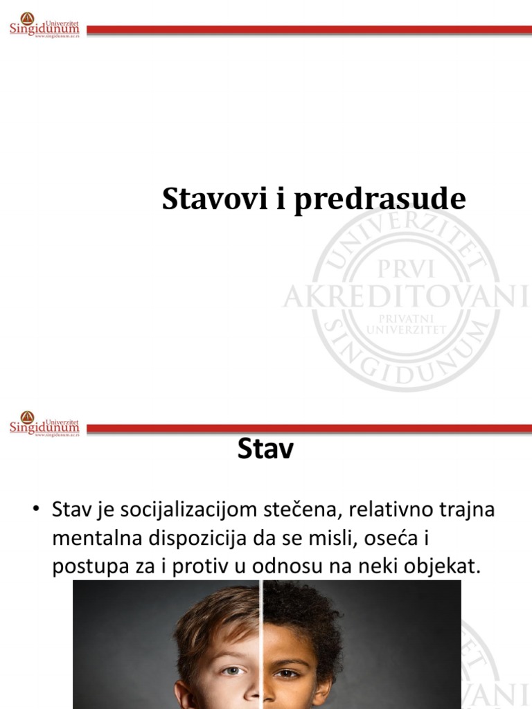 Stavovi I Predrasude PDF | PDF