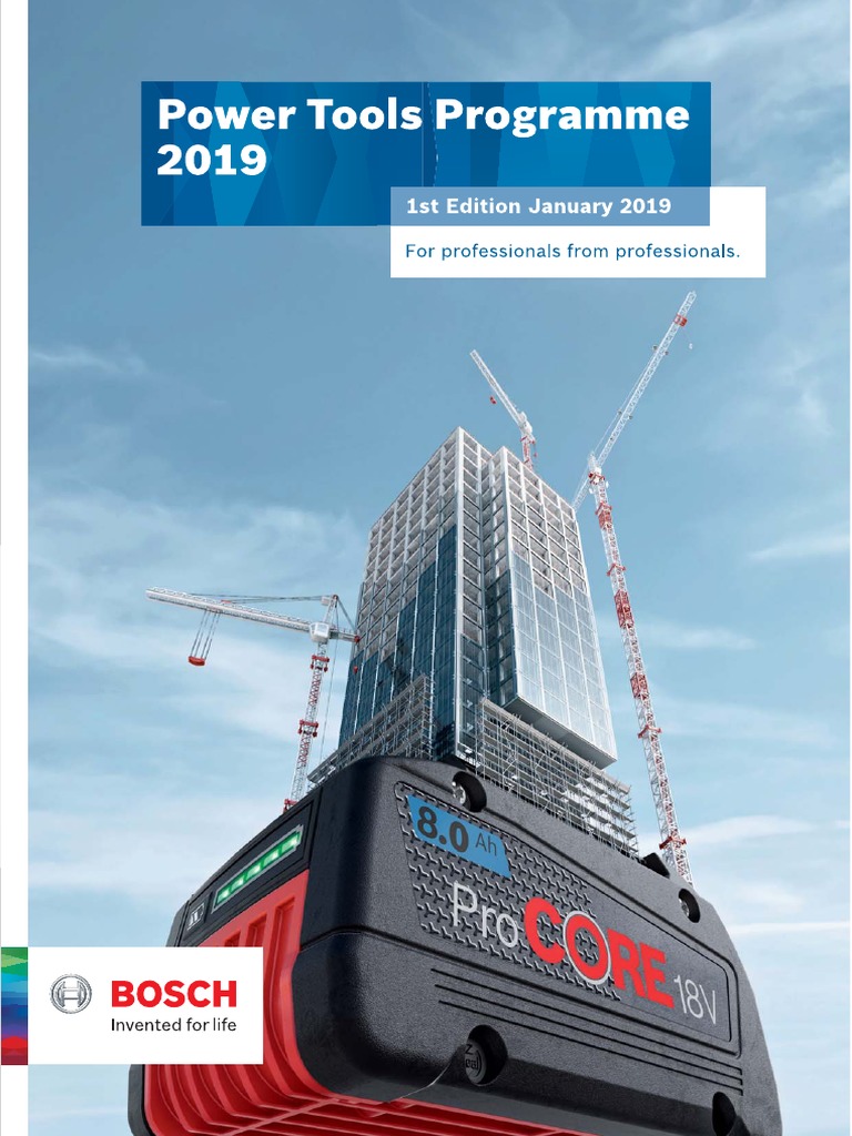Bosch Power Tools Catalogue 2019 | PDF