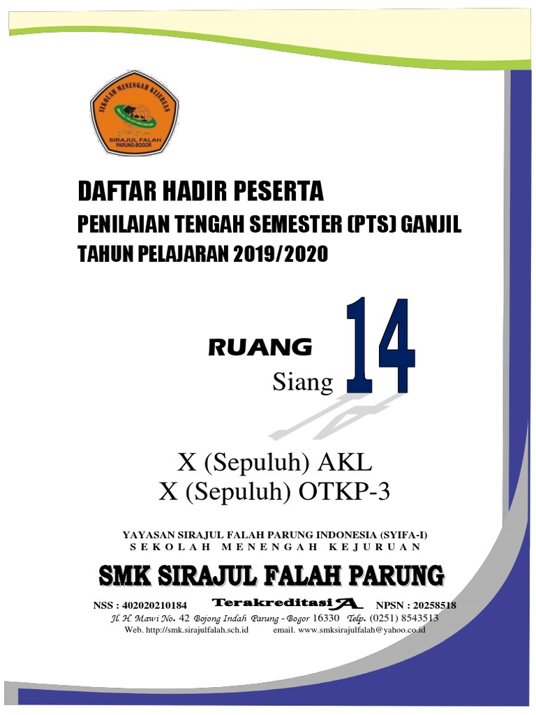 Cover Daftar Hadir | PDF