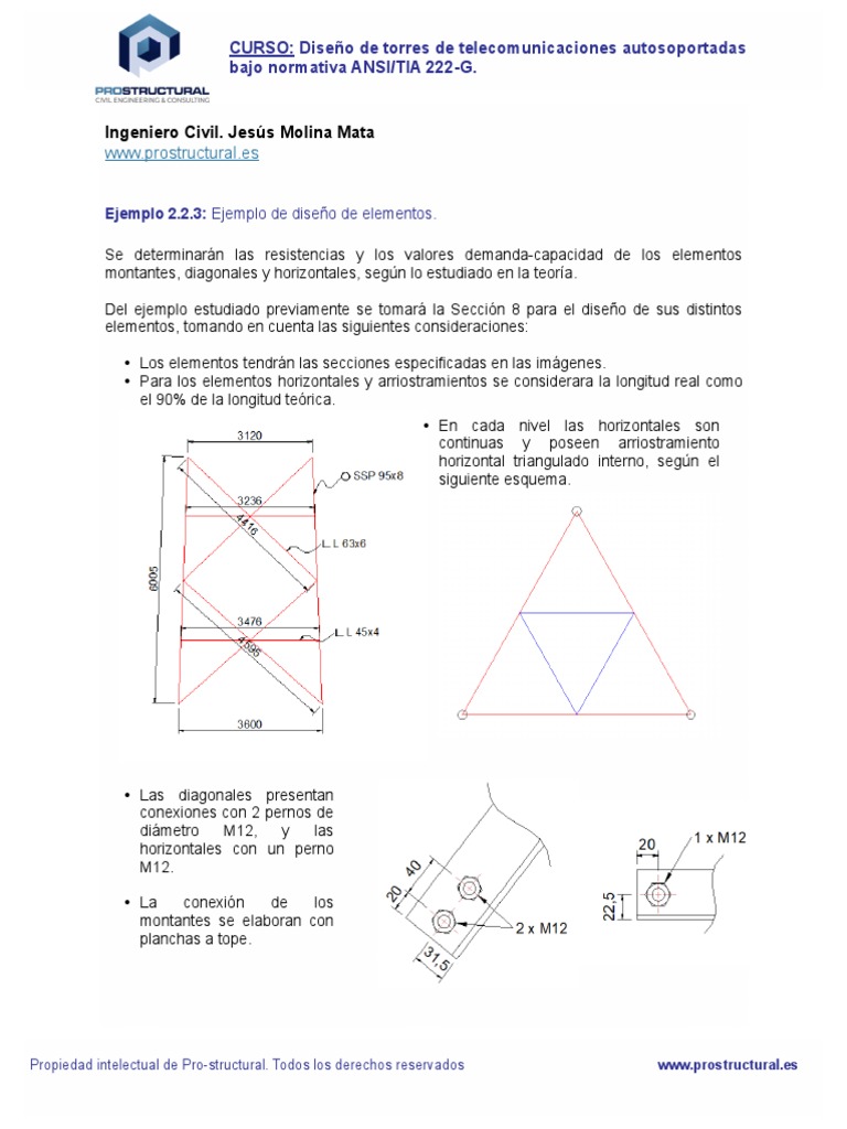 Diseño de Torres ANSI/TIA 222-G | PDF | Deformación (Mecánica) | Ciencia de los materiales