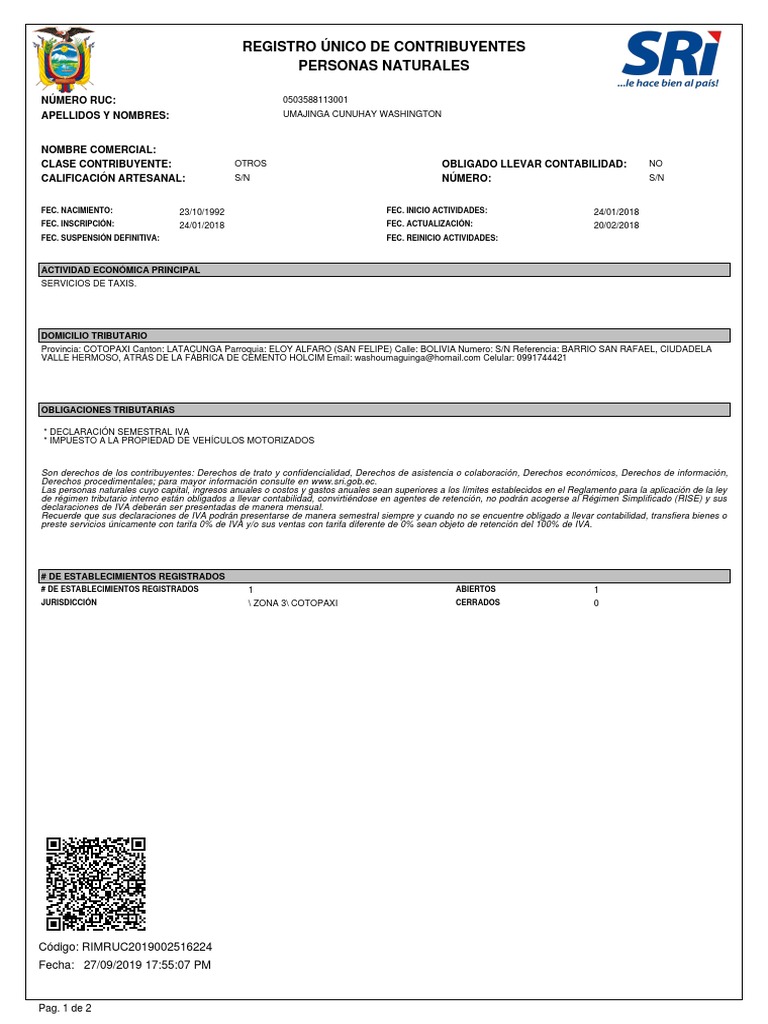 Certificado RUC | PDF | Contabilidad | Gobierno