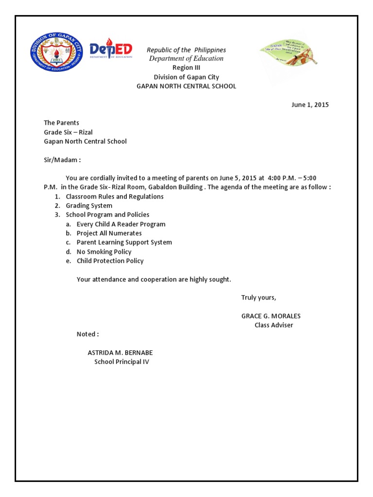 Sample Narrative Report PTA Meetings | PDF | Social Institutions ...