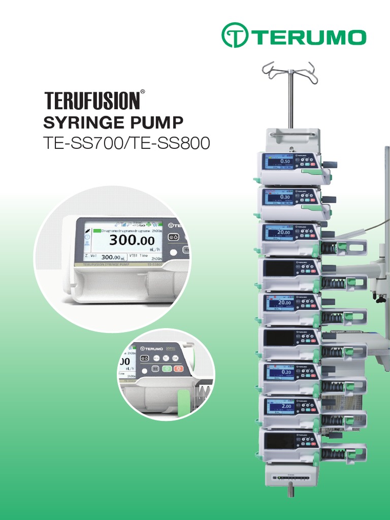 Terumo TE-SS700/SS800 Pump Manual | PDF | Syringe | Relative Humidity