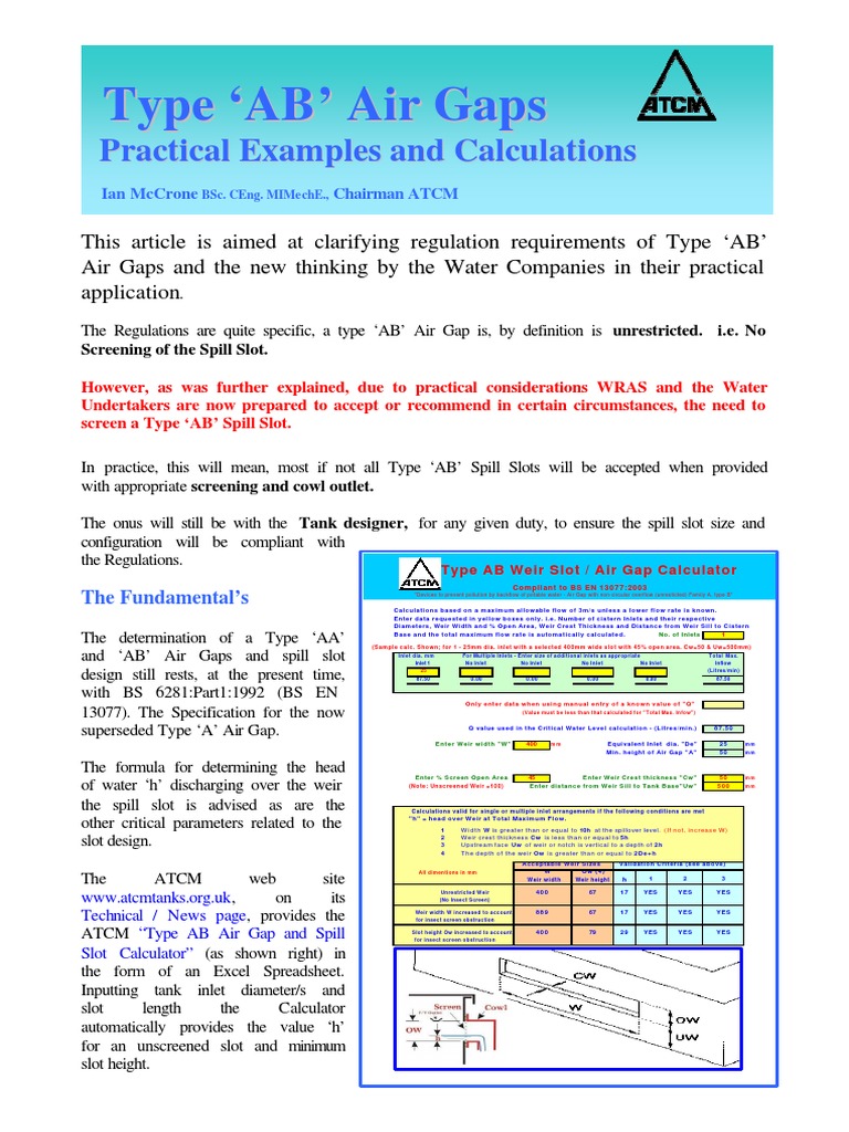 Type AB Air Gaps - Practical Examples | PDF | Nature