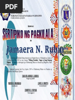 Certificate of Appreciation-Final Template - Tagalog-Edited | PDF