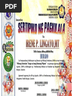 Certificate of Appreciation-Final Template - Tagalog-Edited | PDF