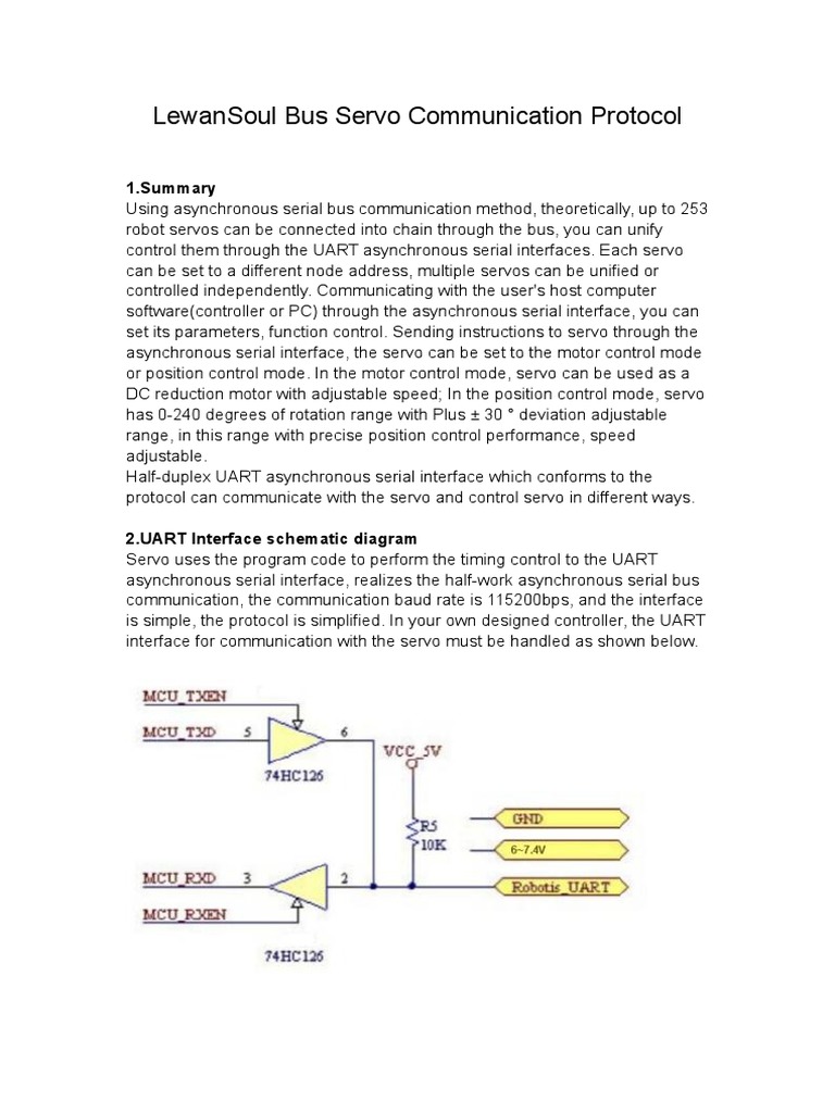 LewanSoul Bus Servo Communication Protocol | PDF | Parameter (Computer Programming) | Servomechanism