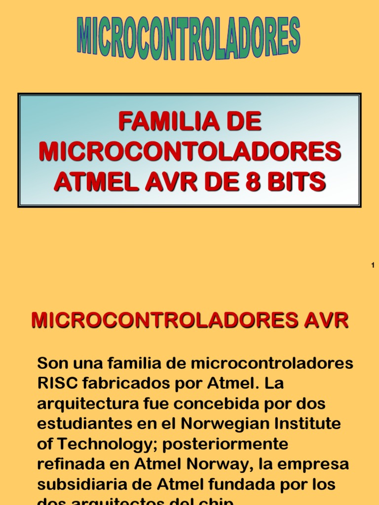 Microcontroladores Atmel Avr 8 Bits | PDF | Ingeniería Informática ...