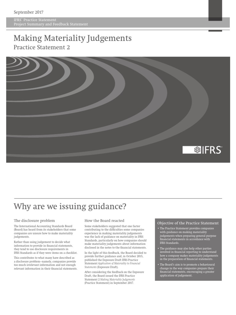 IFRS Making Materiality Judgement PDF | PDF | International Financial Reporting Standards ...