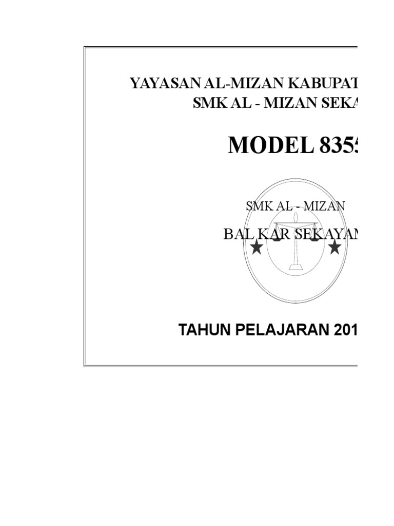 Model SMK AL-MIZAN SEKAYAM 2017-2018 | PDF