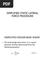 Simplified Static Force Procedure: Simplified Design Base Shear | PDF ...