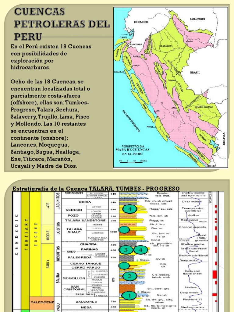 Cuencas Petroleras Del Peru | PDF | Petróleo | Combustibles fósiles