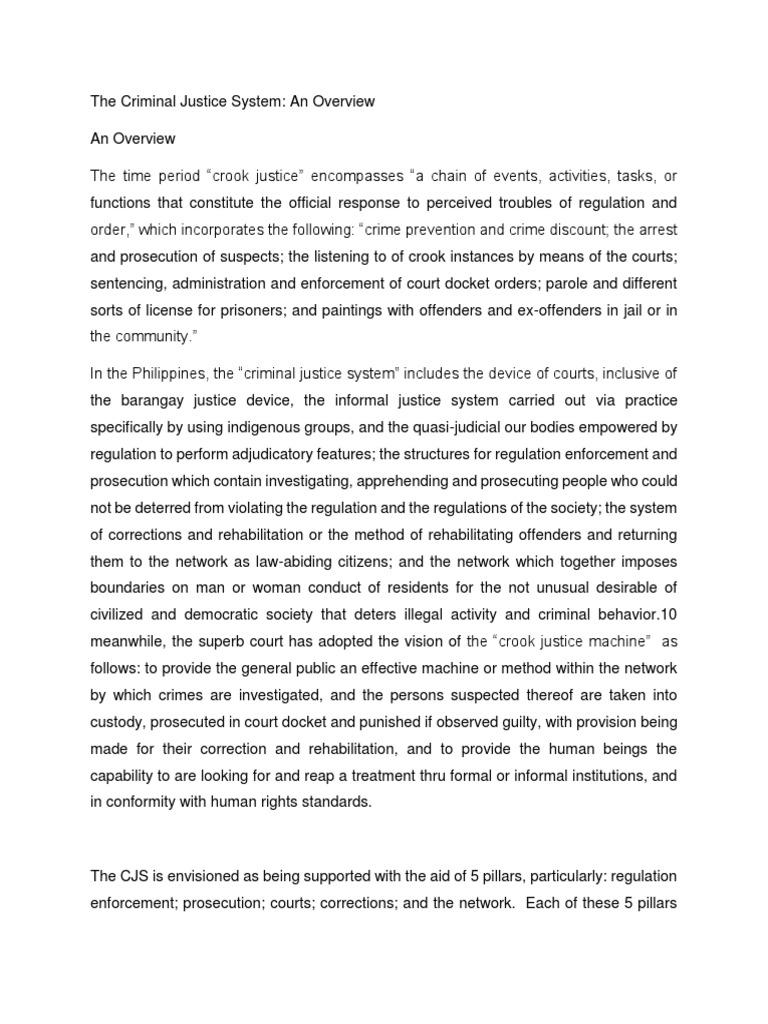 The Criminal Justice System RRL | PDF | Economic Development | Crime ...