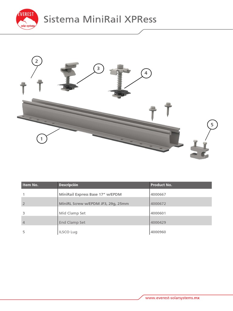 MiniRail TechnicalSheet MX01 0919 | PDF | Naturaleza | Science