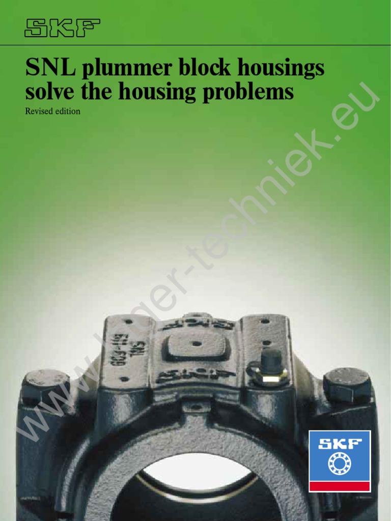 SKF SNL Plummer Block Housings | PDF | Bearing (Mechanical ...