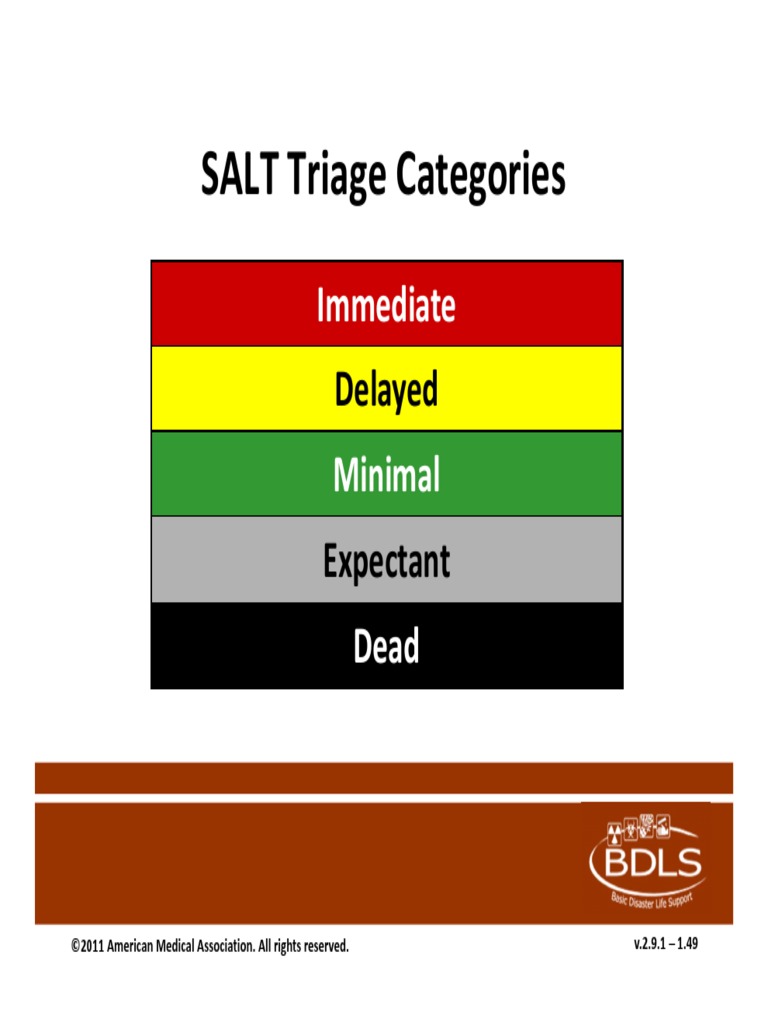 SALT Triage Flow Chart and IDME Chart Hand | PDF