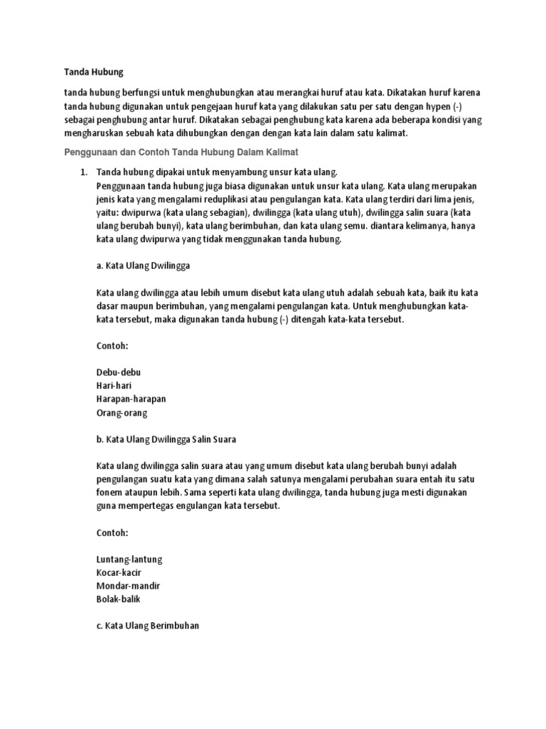 Tanda Hubung Dan Pisah | PDF
